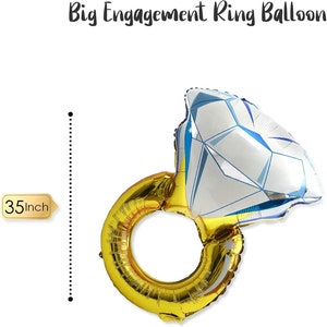 Diamond Ring White Balloon Arch Birthday Party Decorations Wedding ...