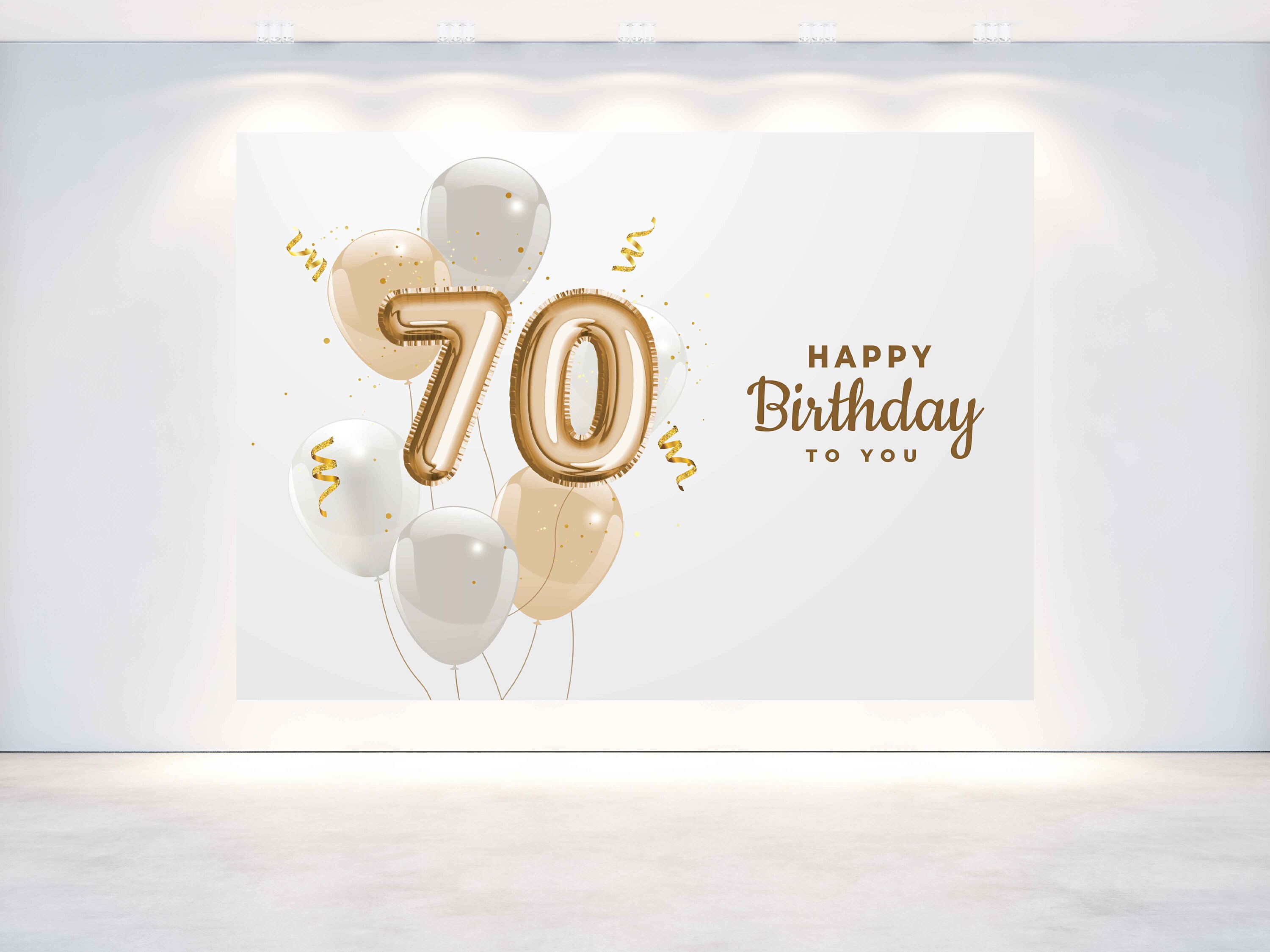 7X5FT 70 Years Gold Birthday Backdrop 70th Birthday - Etsy UK