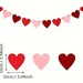 Valentine’s Felt Heart Garland | Romantic Bunting Banner | Love Party ...