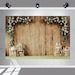 Rustic Party Backdrop 7x5 FT | Wood and Flowers Wedding Birthday ...