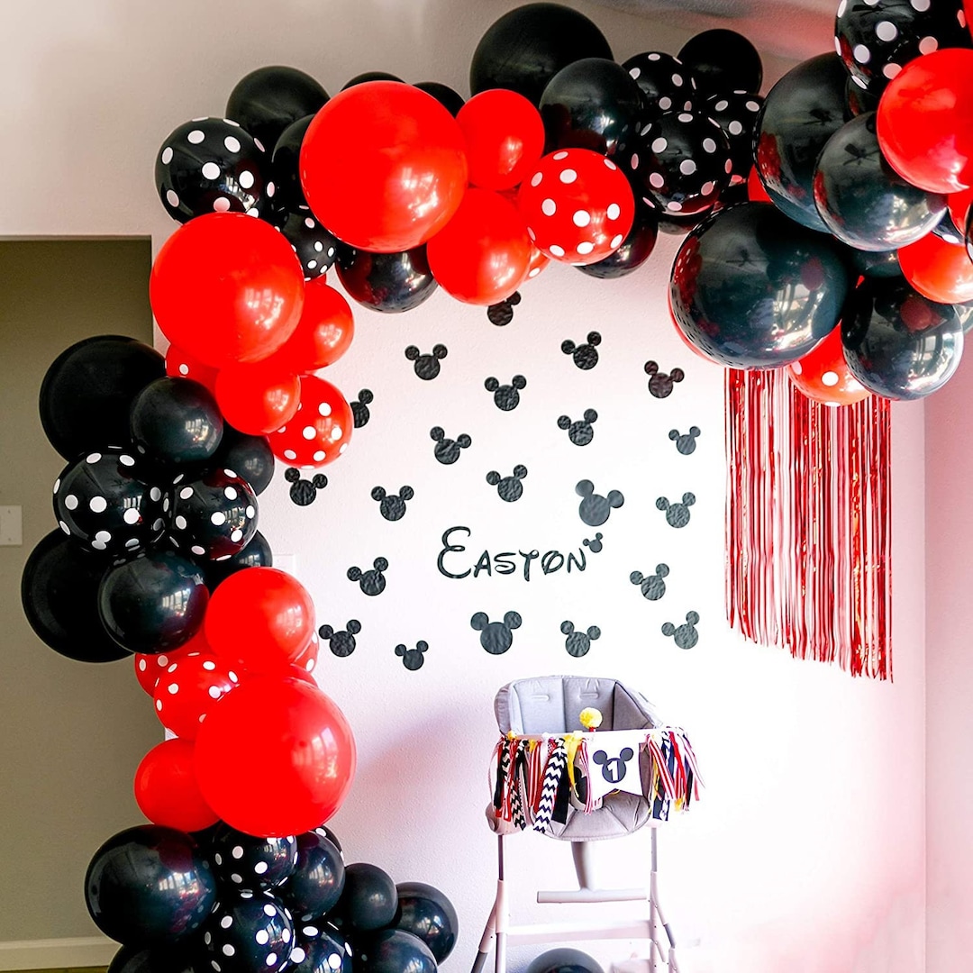 Red and Black Balloon Arch Kit Birthday Party Decorations | Wedding ...