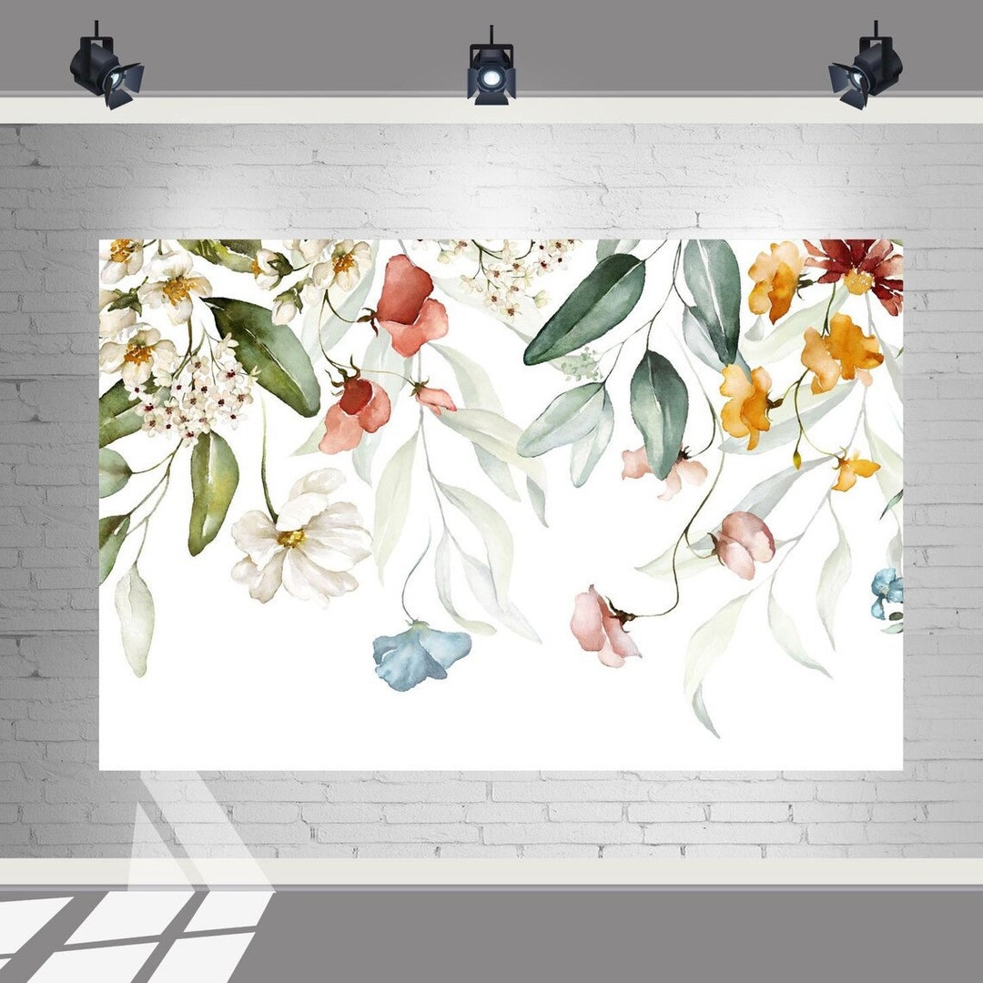 7X5 FT Floral Party Decorations Backdrop | Garden Birthday Banner Party ...