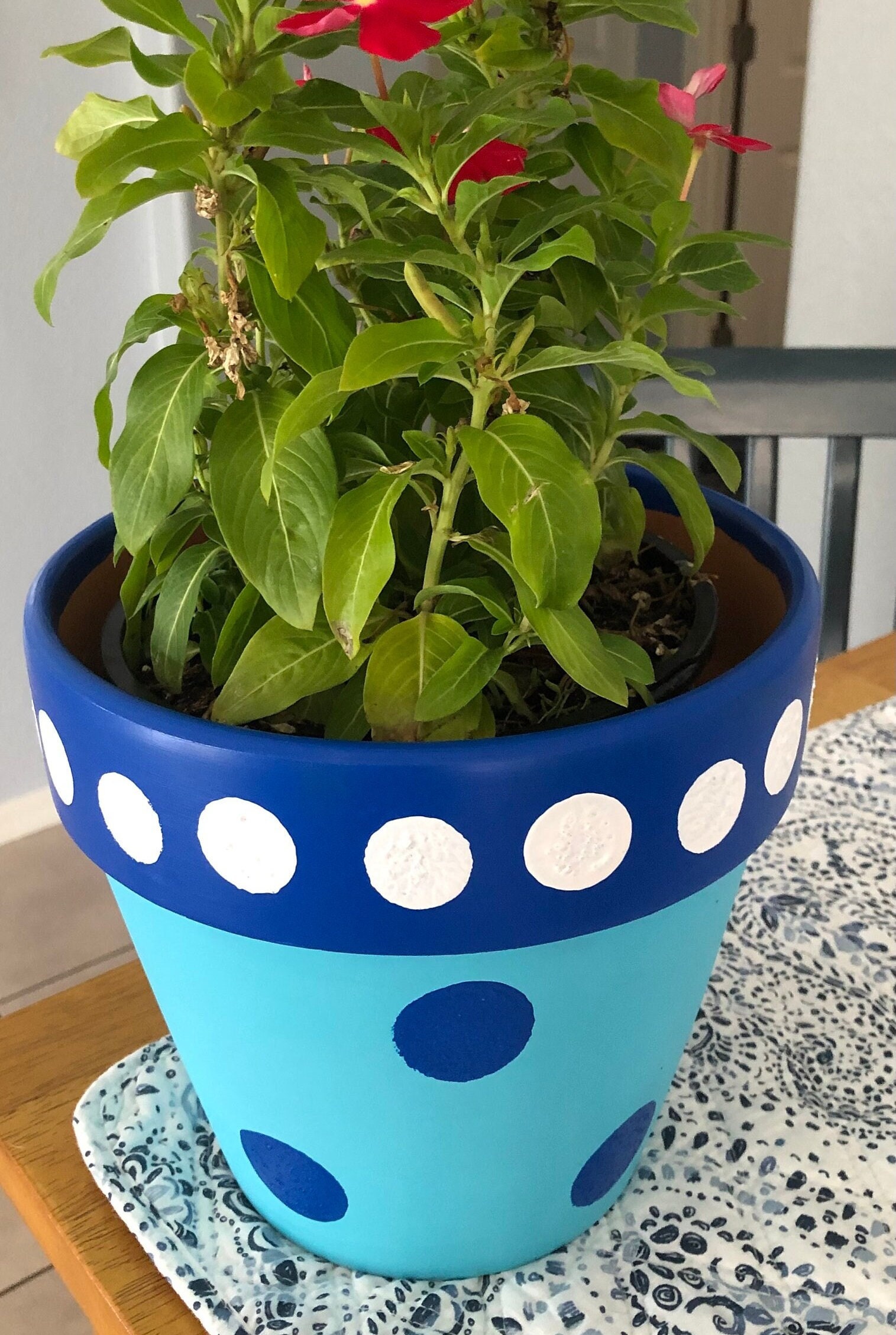 Painted Terra Cotta Pots - Etsy