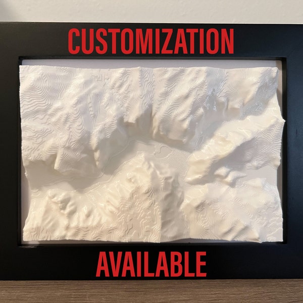 Topographic Map Model - Etsy