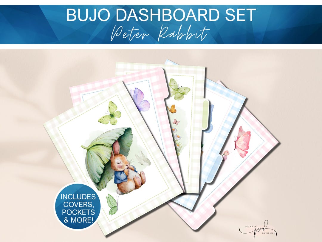 Peter Rabbit Printable Planner Dashboard Set, Beatrix Potter A5 ...