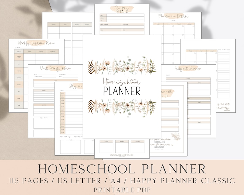 Printable Homeschool Planner Homeschool Printable Organizer - Etsy