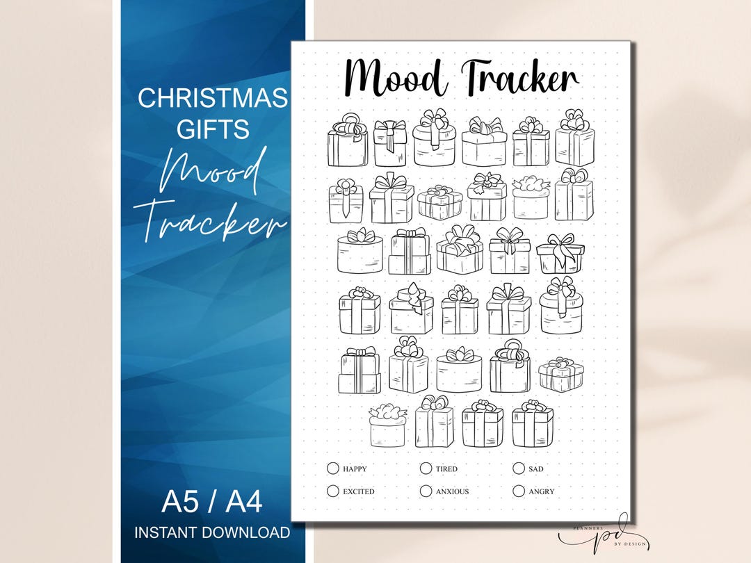 Christmas Present Mood Tracker, Printable Christmas Gift Bujo Page ...