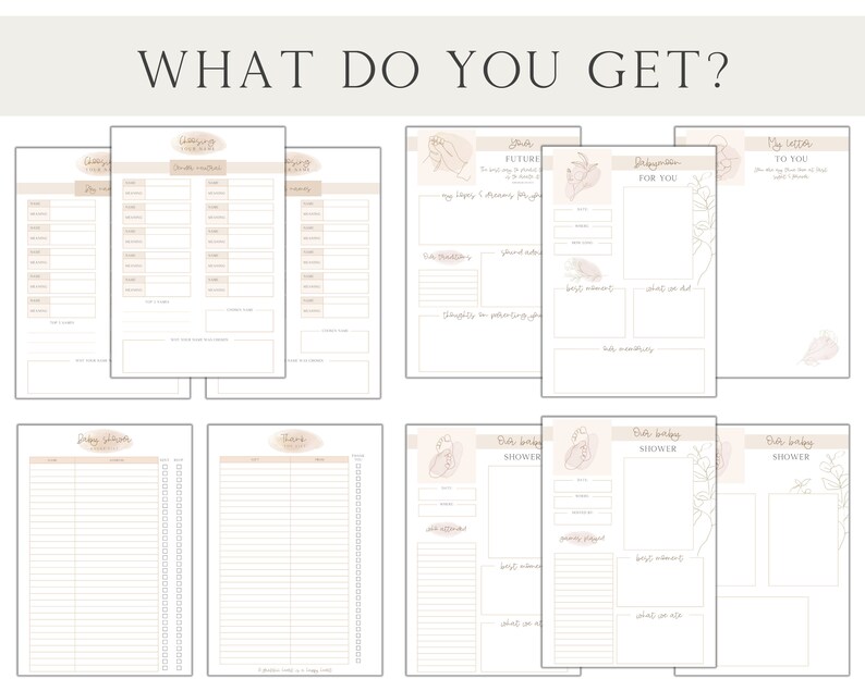 Pregnancy Planner Printable Pregnancy Journal, Bump to Baby Tracker ...