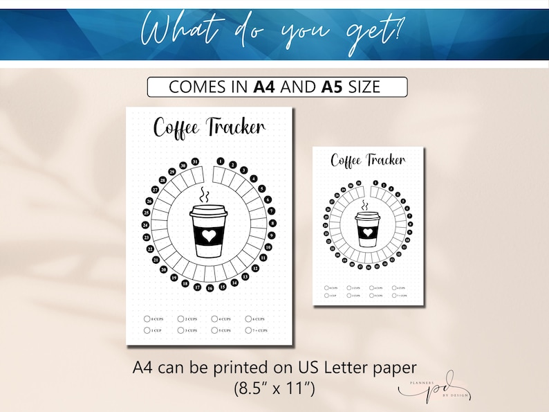 Printable Coffee Tracker: Daily Caffeine Log, A4/A5 (digital Download ...