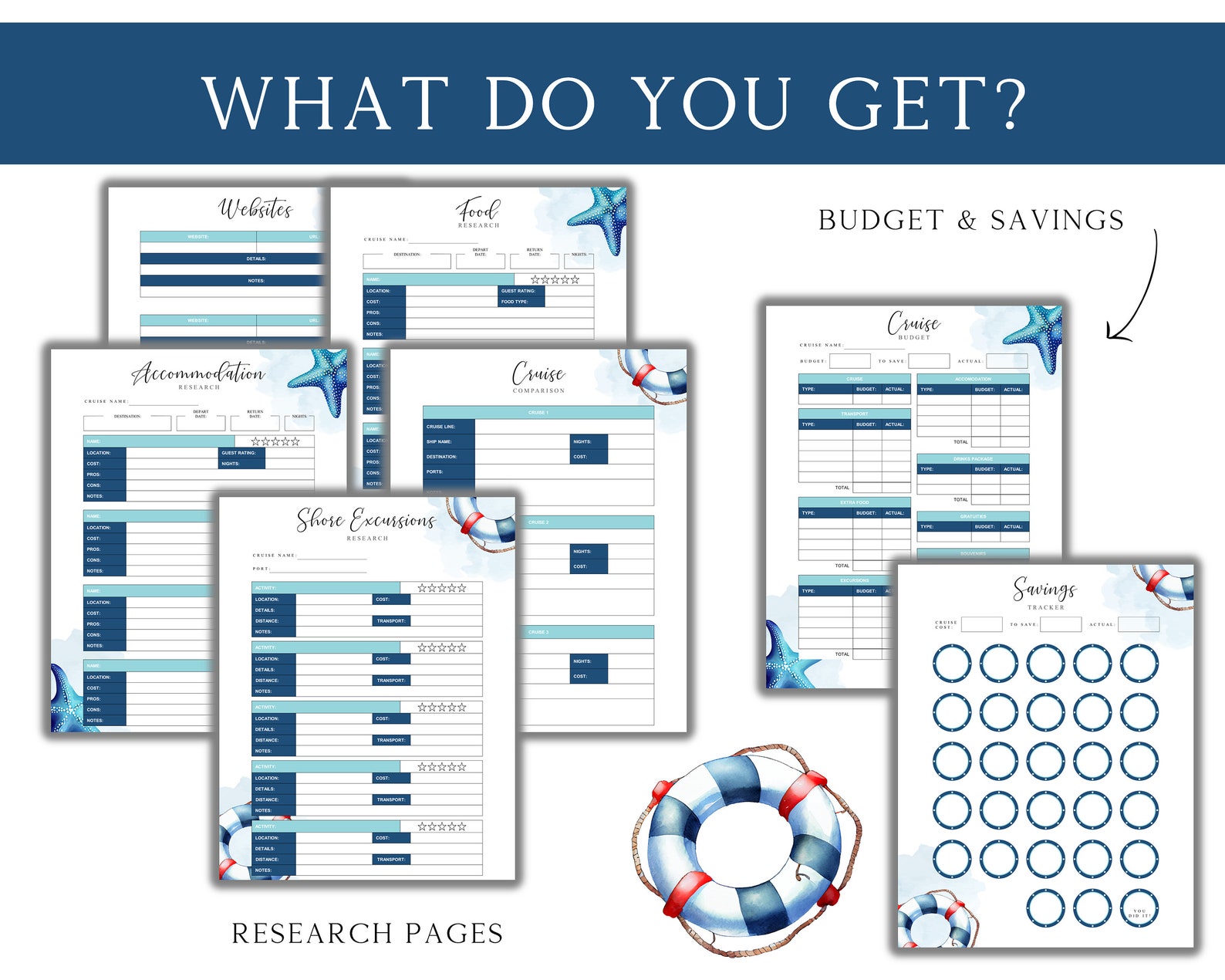 Cruise Planner Printable, Travel Itinerary, Destination Planner ...