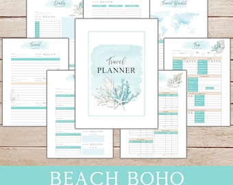 Printable Travel Planner, Printable Vacation Planner, Holiday Checklist ...
