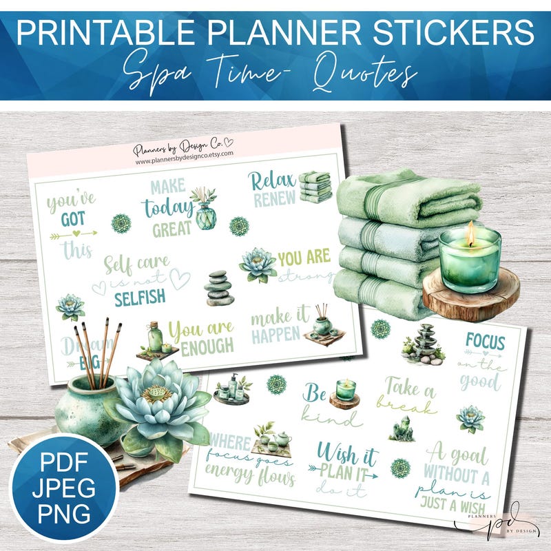 Spa Journal Stickers - Etsy