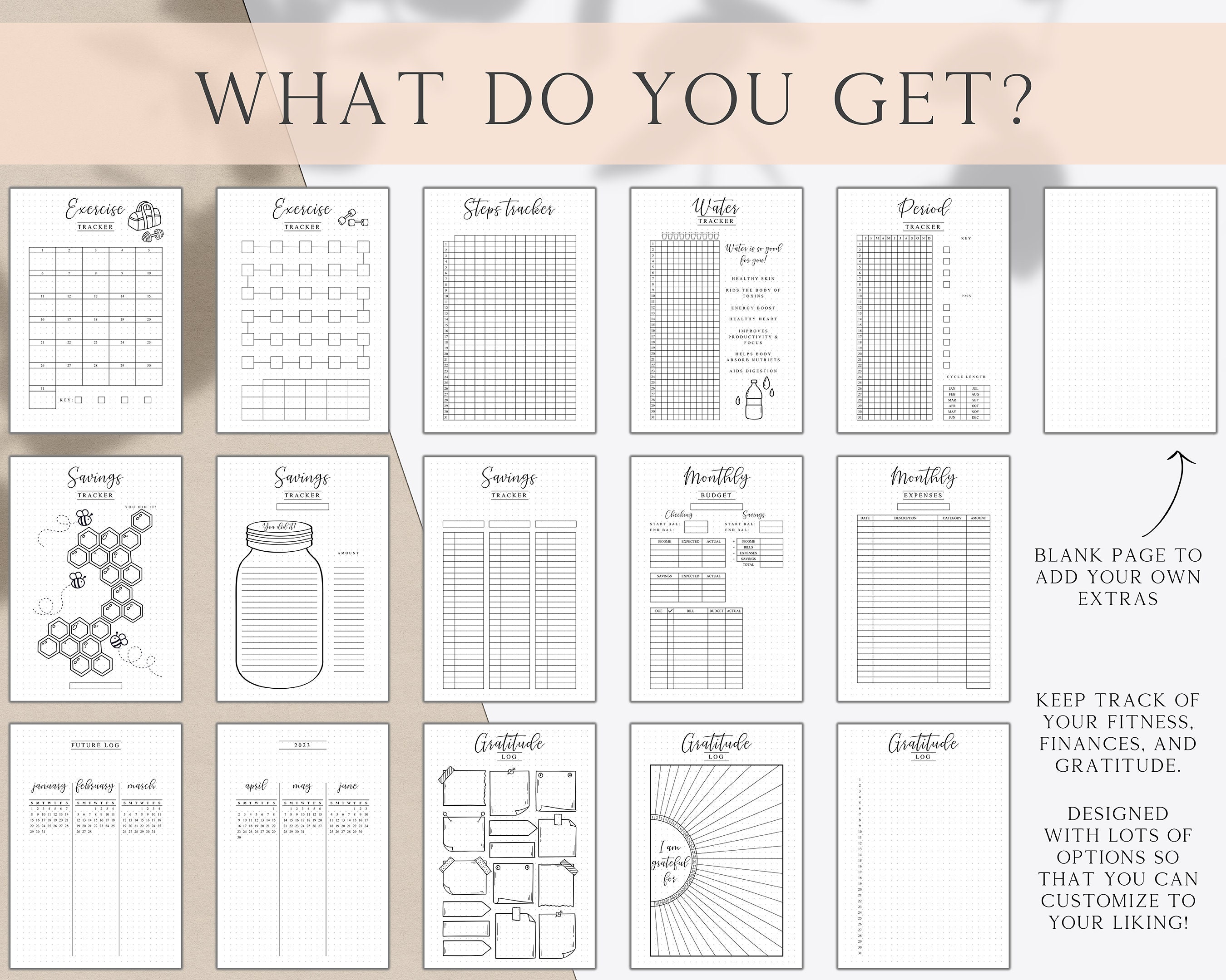 Printable Bullet Journal Bundle Bullet Journal Printables - Etsy Australia