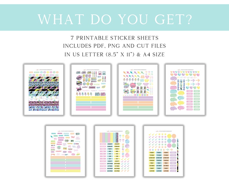 Printable Student Planner and Stickers Bundle, Teenage Academic ...