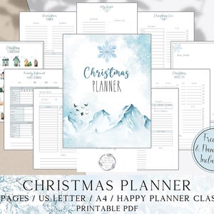 Printable Christmas Planner, Festive Winter Wonderland Holiday Season ...