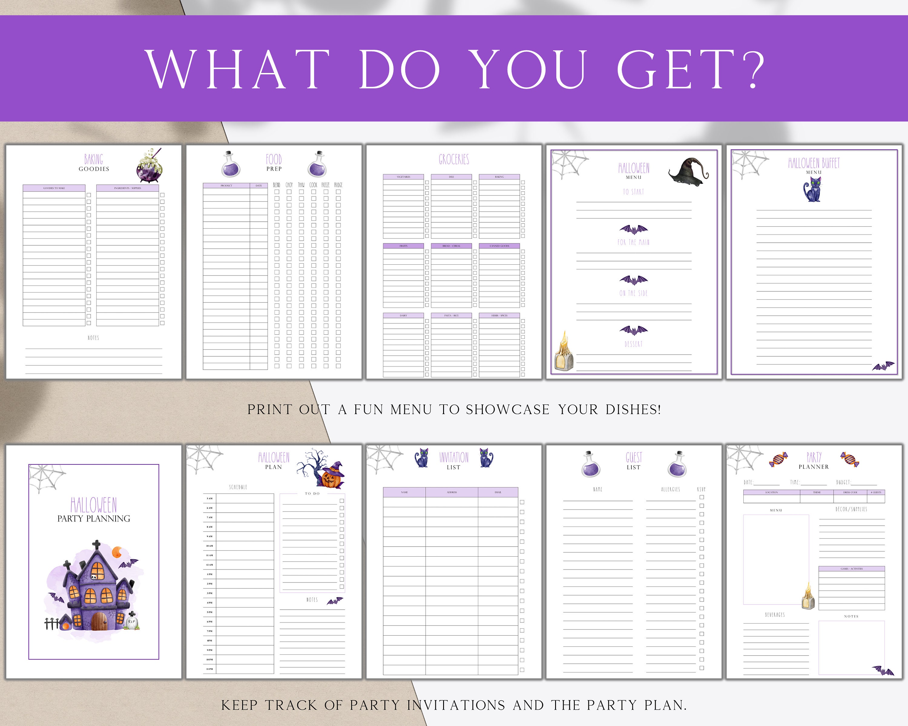 Halloween Planner Printable, Halloween Party Planning Binder, Holiday ...