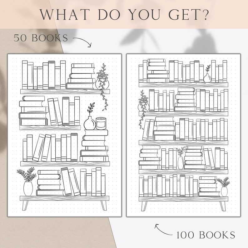 Printable Reading Tracker, Book Trackers, Bookshelf Reading Log, Bullet ...