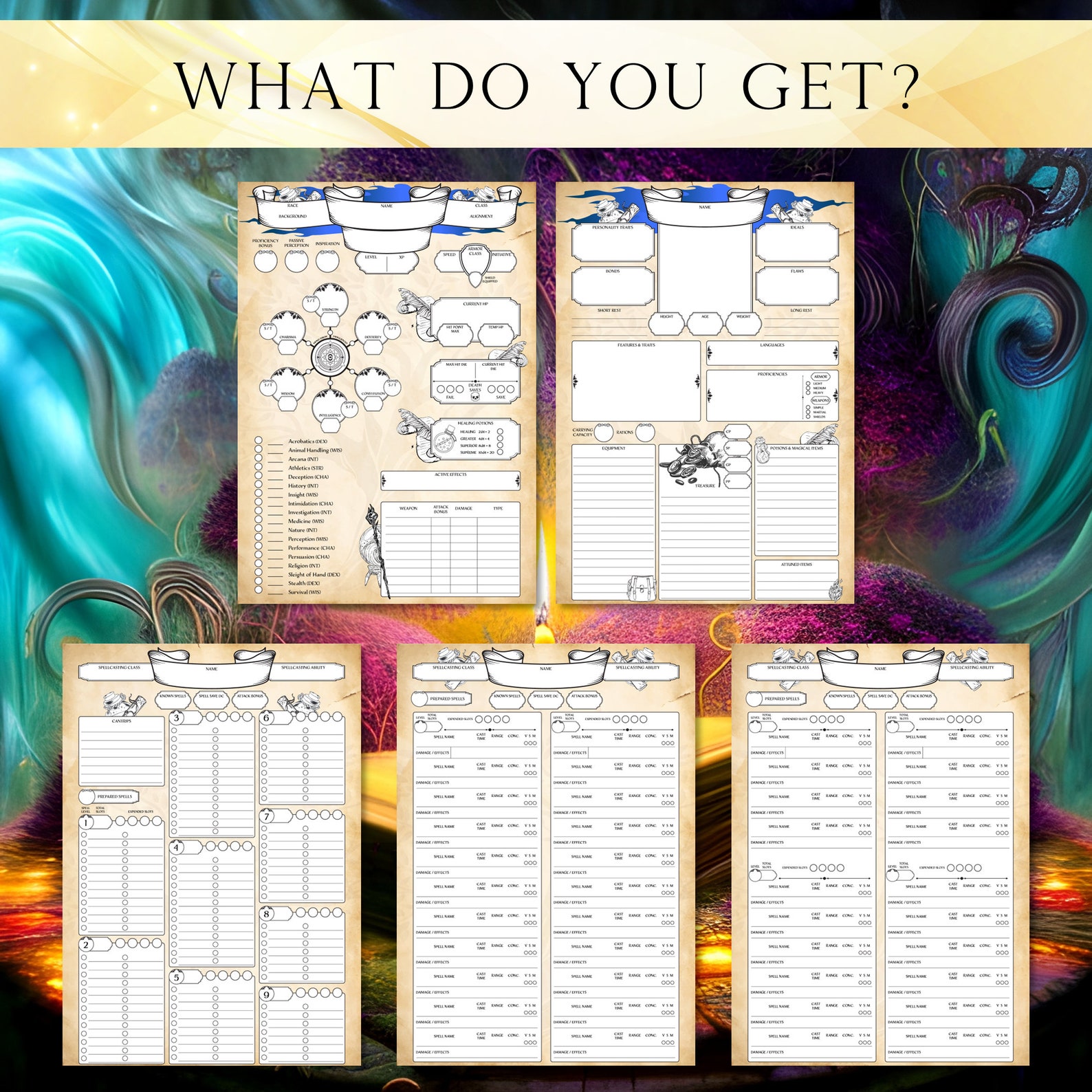 Dnd Character Sheet Download, Dungeons and Dragons RPG, Dnd Character ...