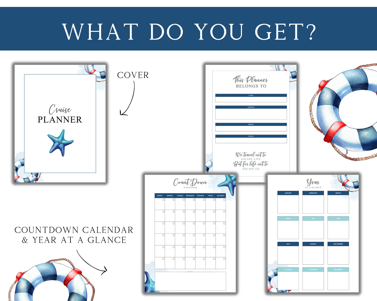 Cruise Planner Printable, Travel Itinerary, Destination Planner ...