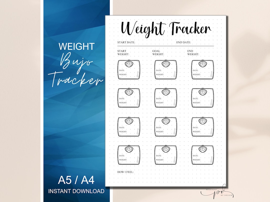 Bullet Journal Weight Tracker, Bujo Habit Tracker, Weight Loss Tracker ...