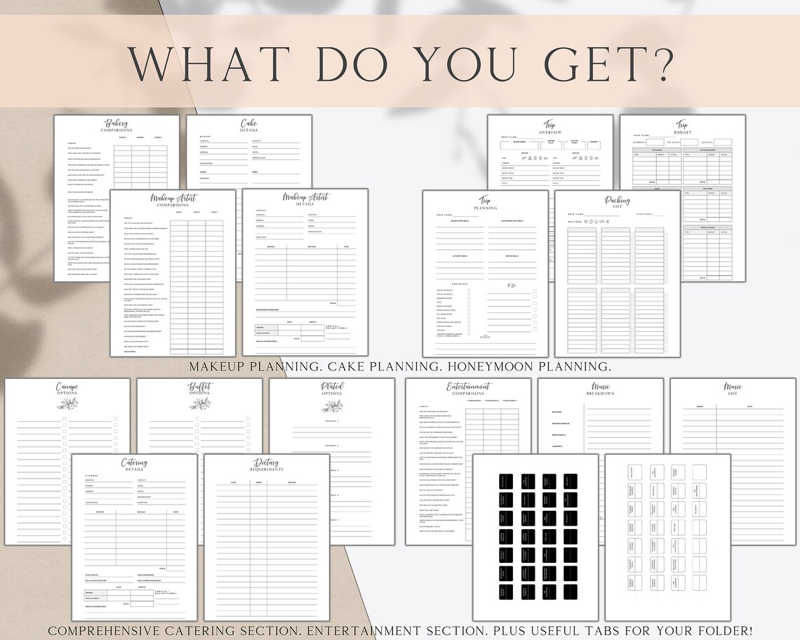 Deluxe Wedding Planner Printable Wedding Planner Kit Wedding - Etsy