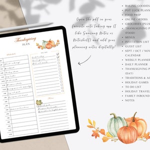 Printable Thanksgiving Planner and Calendar Budget Binder, Thanksgiving ...