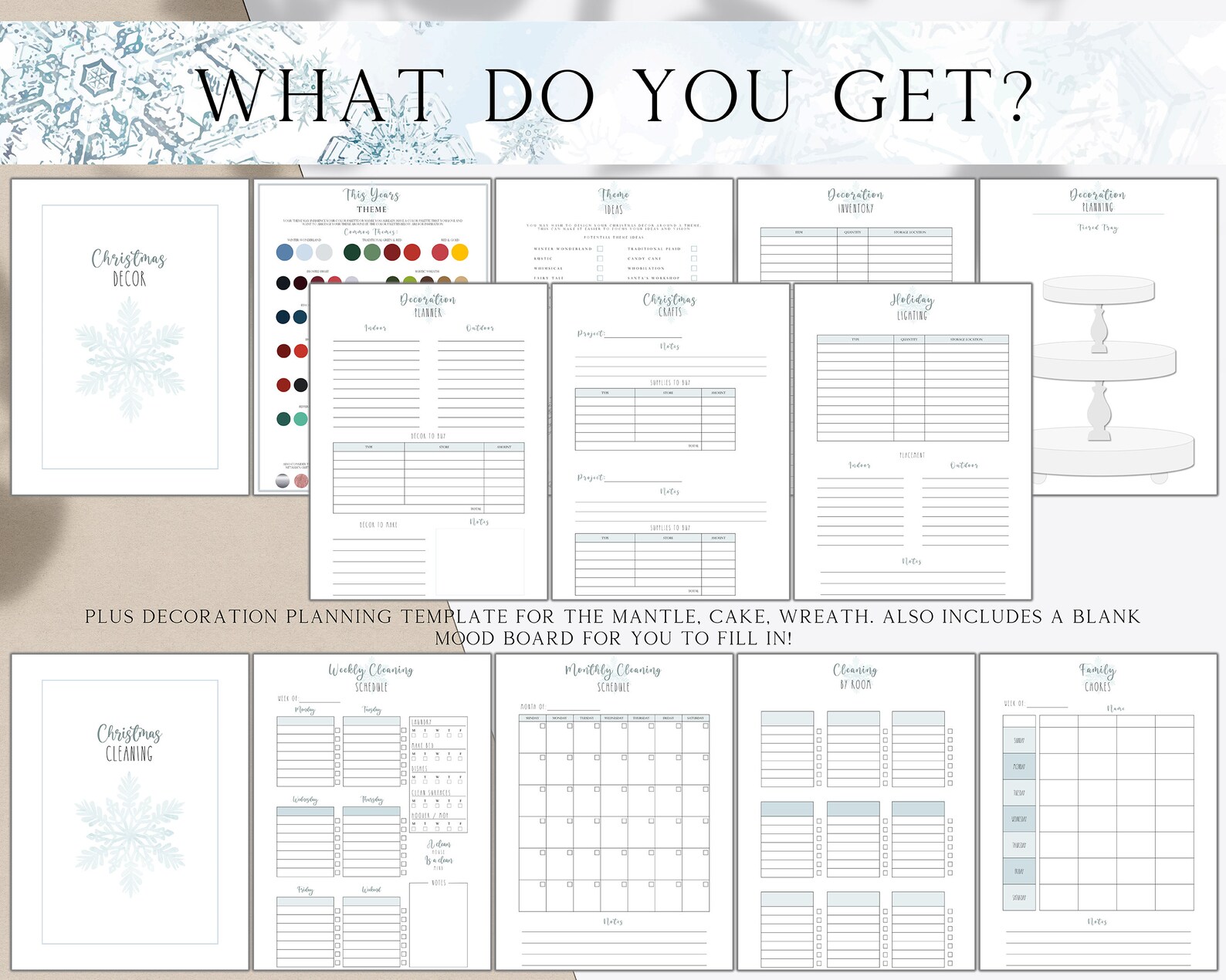 Printable Christmas Planner Festive Winter Wonderland Holiday - Etsy