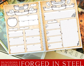 DND Session Notes PDF Digital Download - Etsy