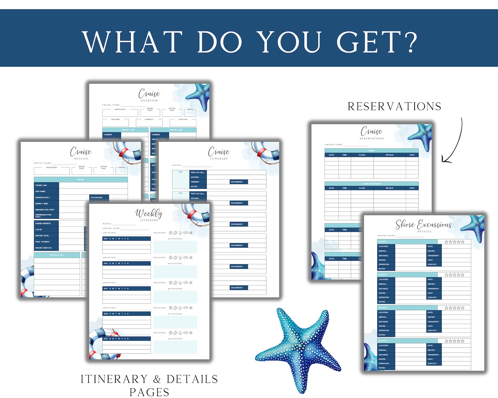 Cruise Planner Printable, Travel Itinerary, Destination Planner ...
