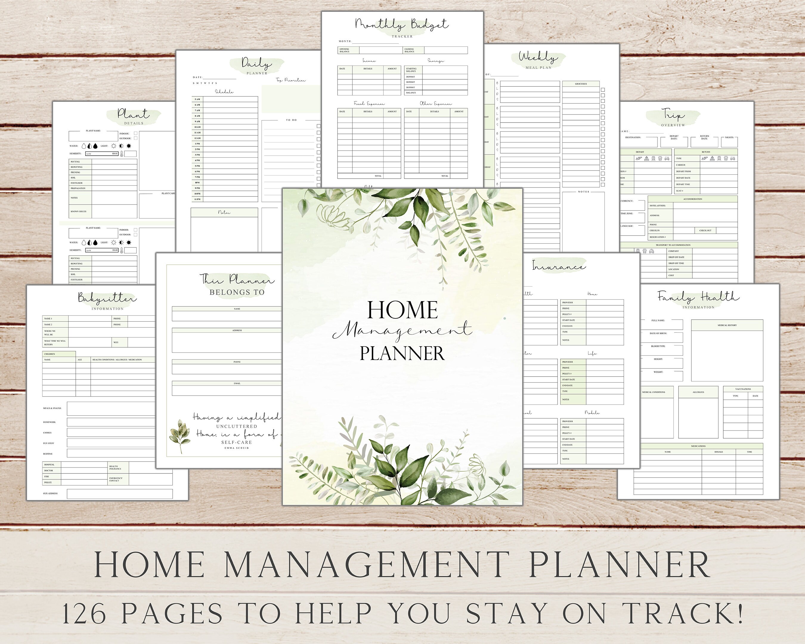 Household Binder Daily Planner Printable Home Management - Etsy
