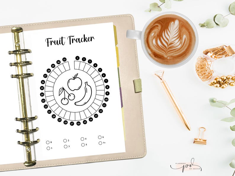 Printable Fruit Tracker: Daily Habit, A5/A4 Bujo Insert (digital ...