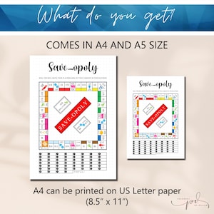 Printable Saveopoly Savings Challenge, Bullet Journal Budgeting Game ...