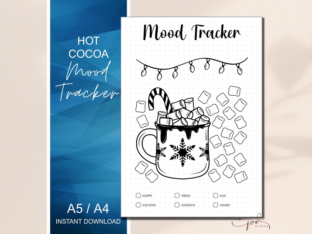 Marshmallows Printable Daily Mood Tracker, Bujo Feelings Tracker Insert ...