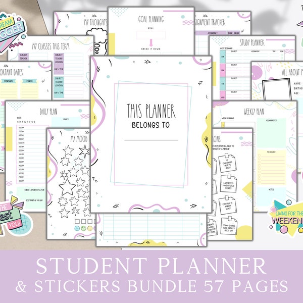 Student Planner Stickers - Etsy