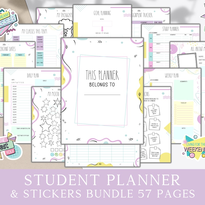 Student Planner Stickers - Etsy