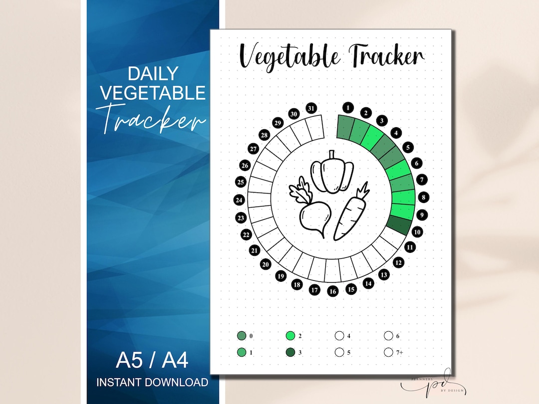 Vegetable Tracker, Printable Vegetable Journal Template, Bullet Journal ...
