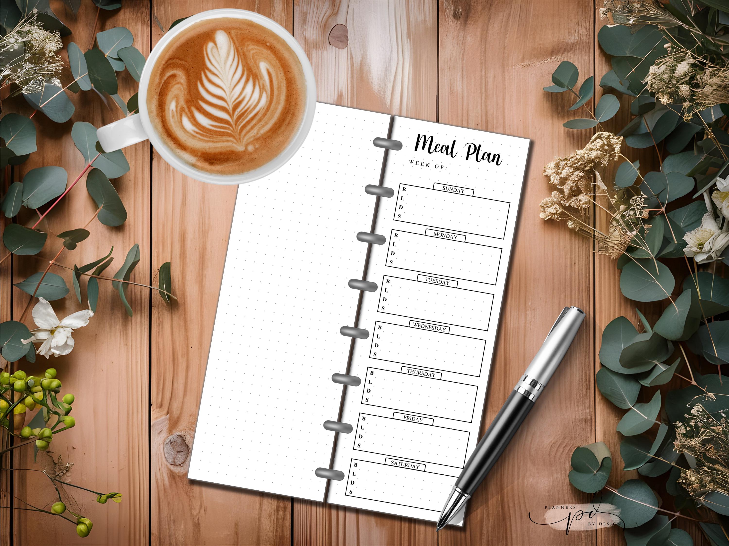 MINI Printable Weekly Meal Planner, Pocket Size Personal Planner Page ...