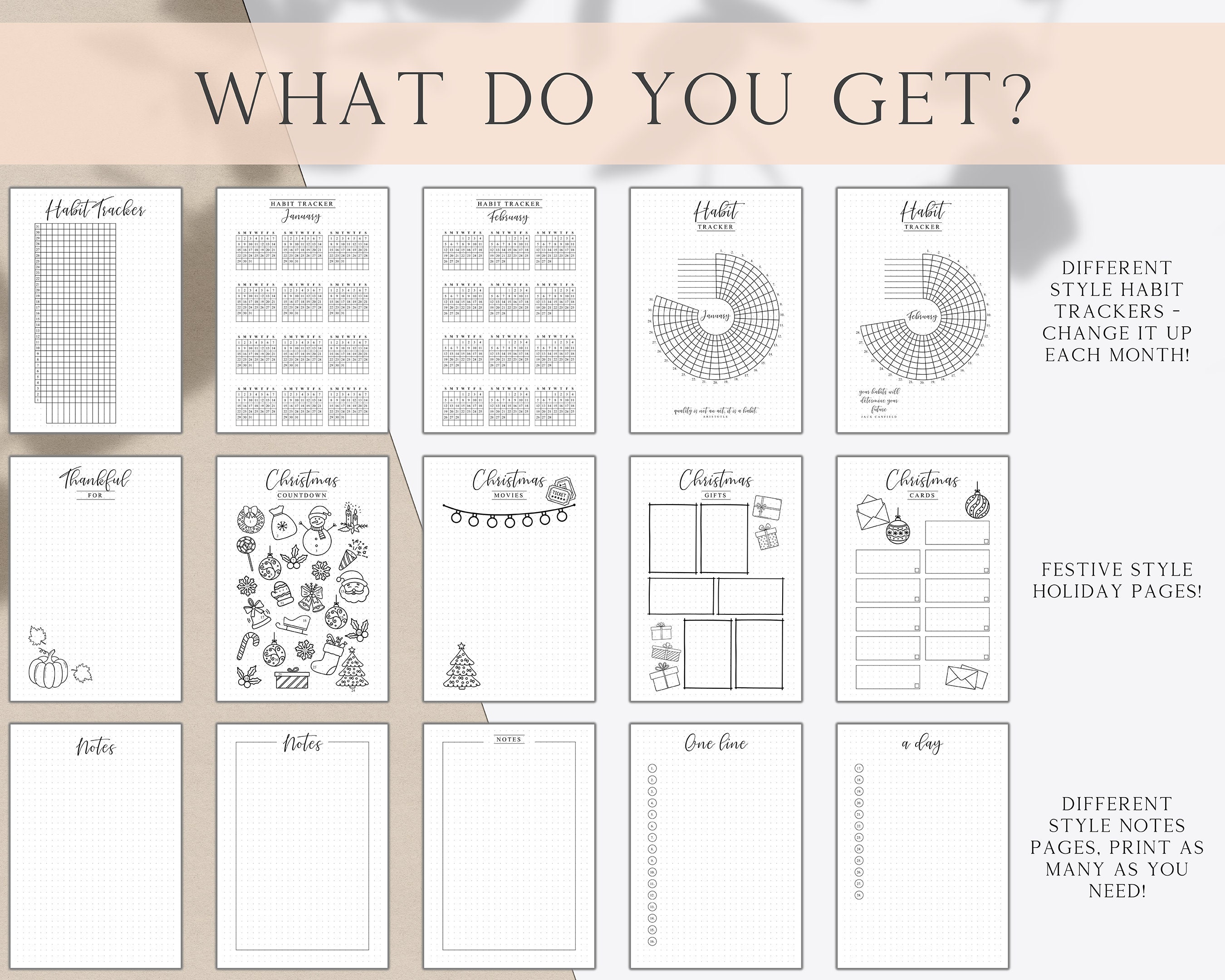 Printable Bullet Journal Bundle Bullet Journal Printables - Etsy Australia
