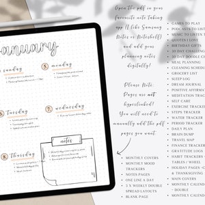 Undated Printable Bullet Journal Bundle, Bullet Journal Printables ...