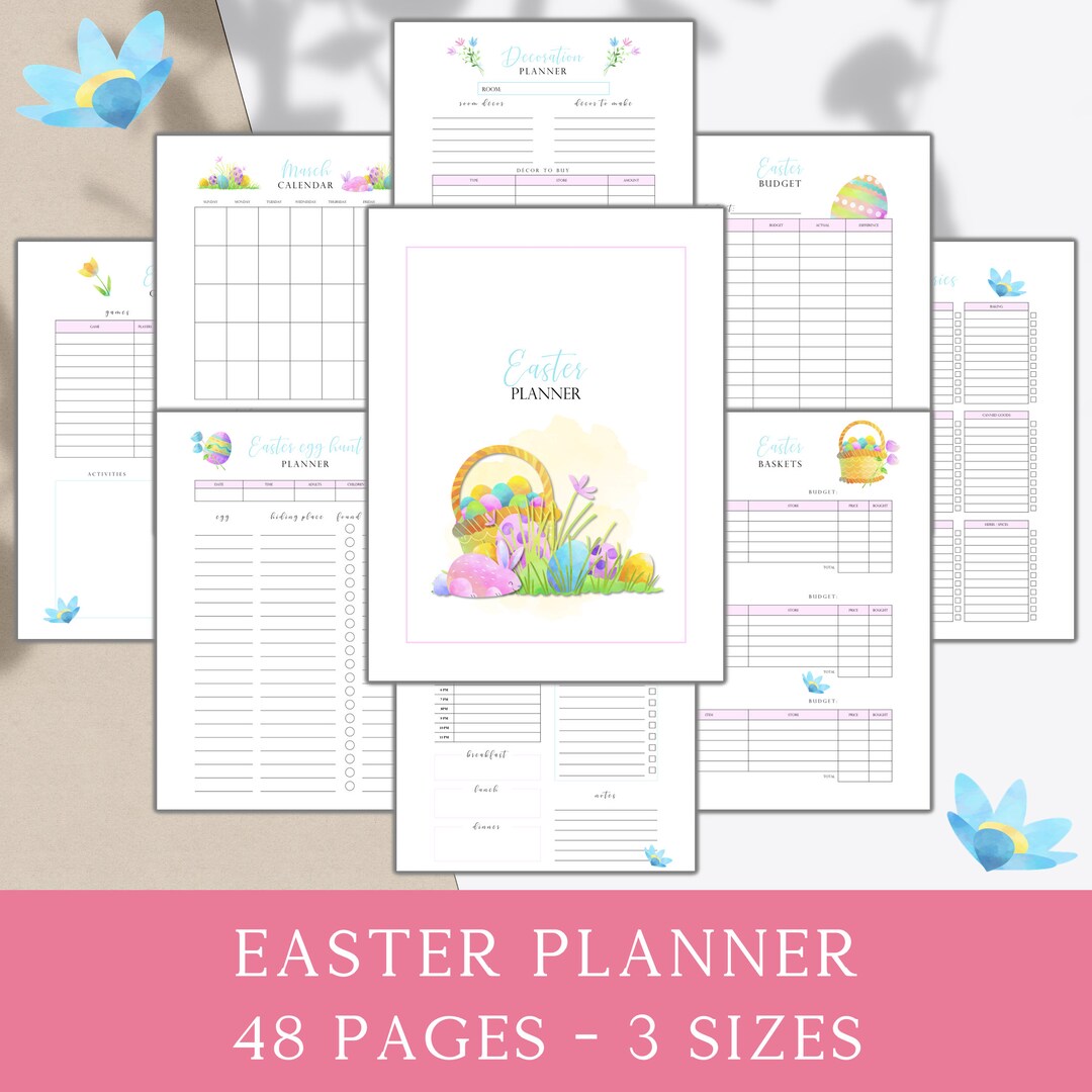 Easter Planner, Spring Planner, Easter Printable, Easter Egg Hunt ...