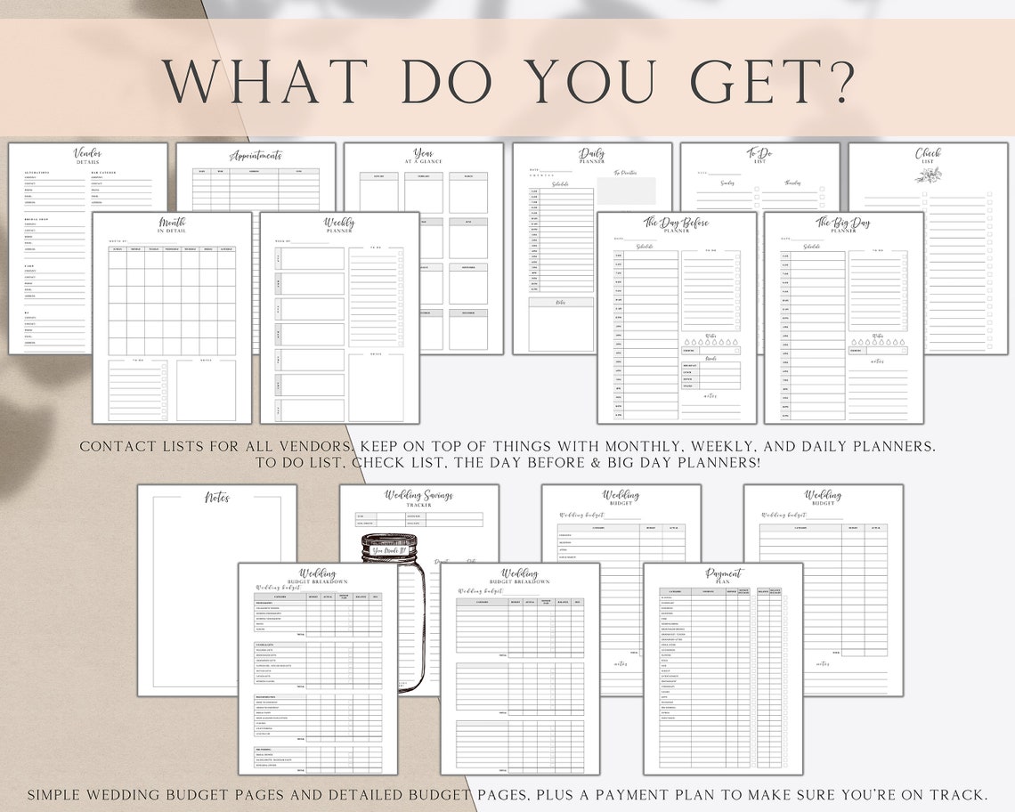 Deluxe Wedding Planner Printable Wedding Planner Kit Wedding - Etsy