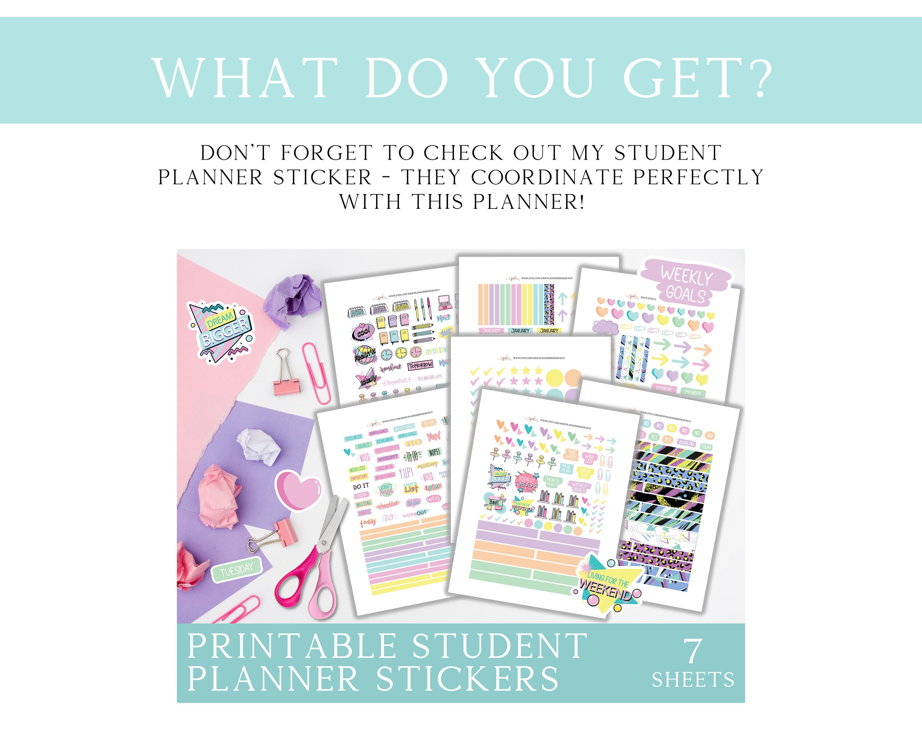 Printable Student Planner, School Calendar, Teenage Academic ...