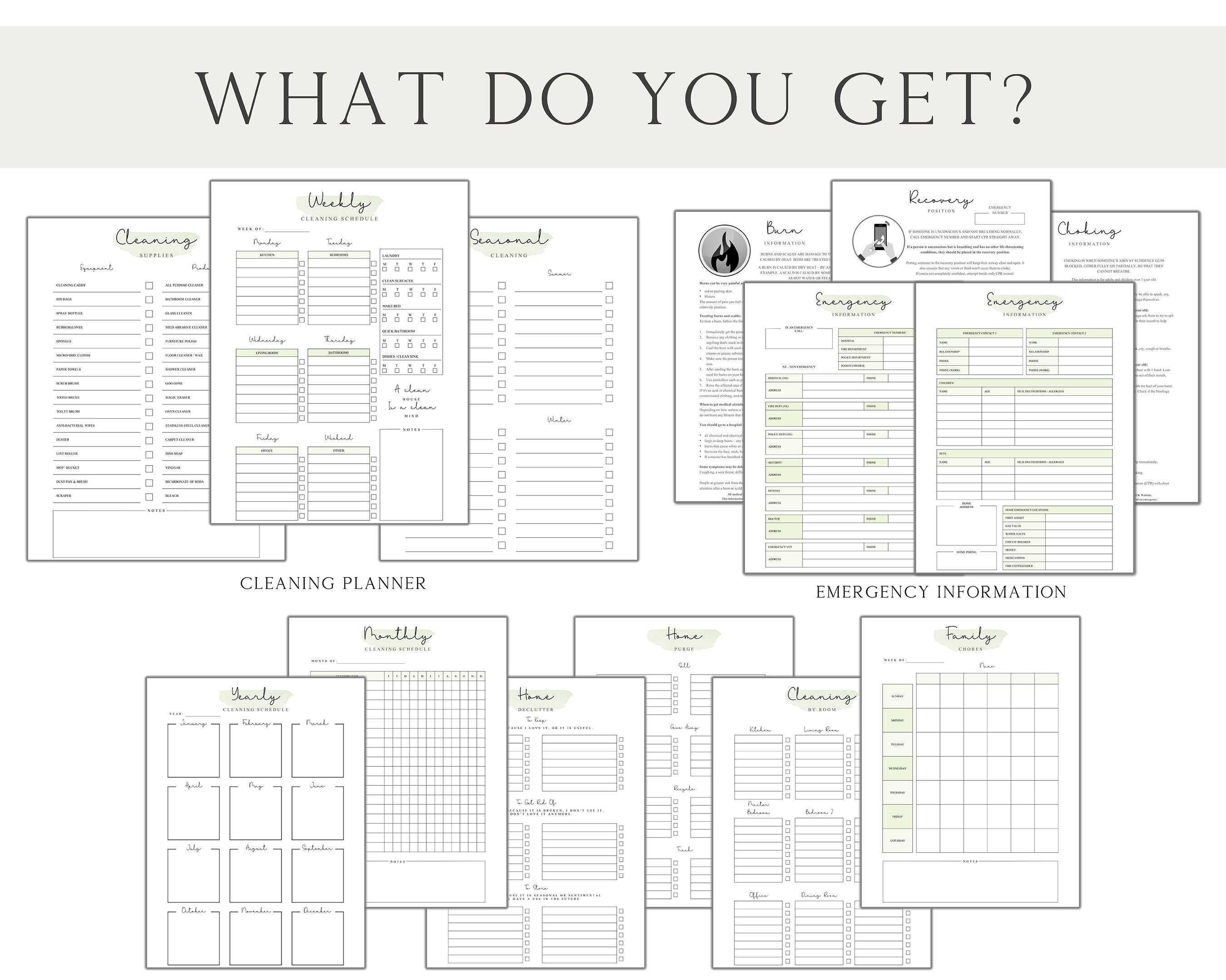 Household Binder Daily Planner Printable Home Management - Etsy