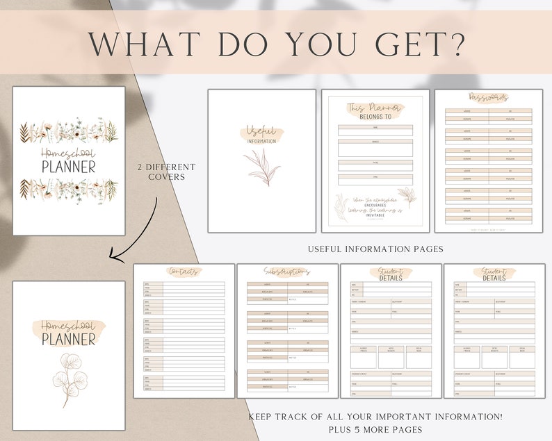 Printable Homeschool Planner, Homeschool Printable Organizer, Digital ...