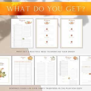 Printable Thanksgiving Planner and Calendar Budget Binder, Thanksgiving ...