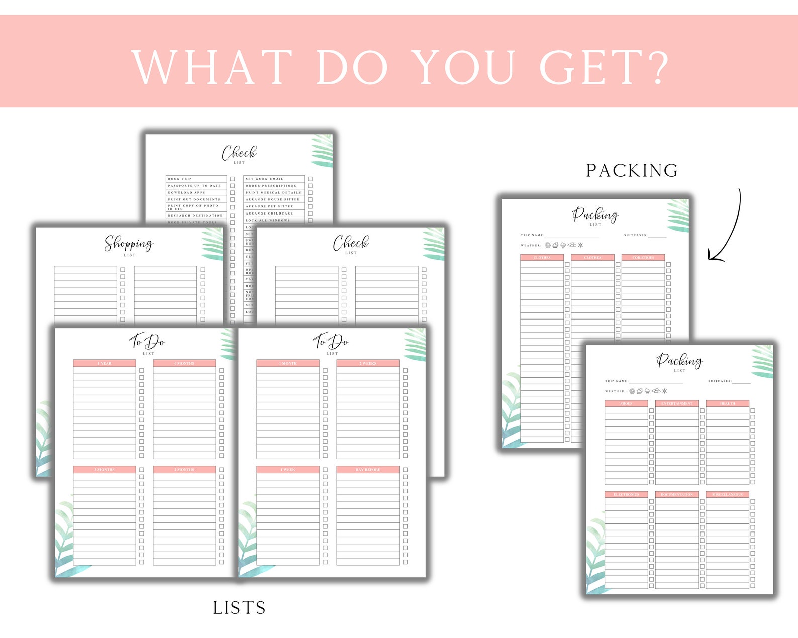 Printable Travel Planner, Printable Vacation Planner, Holiday Checklist ...