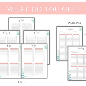 Printable Travel Planner, Printable Vacation Planner, Holiday Checklist ...