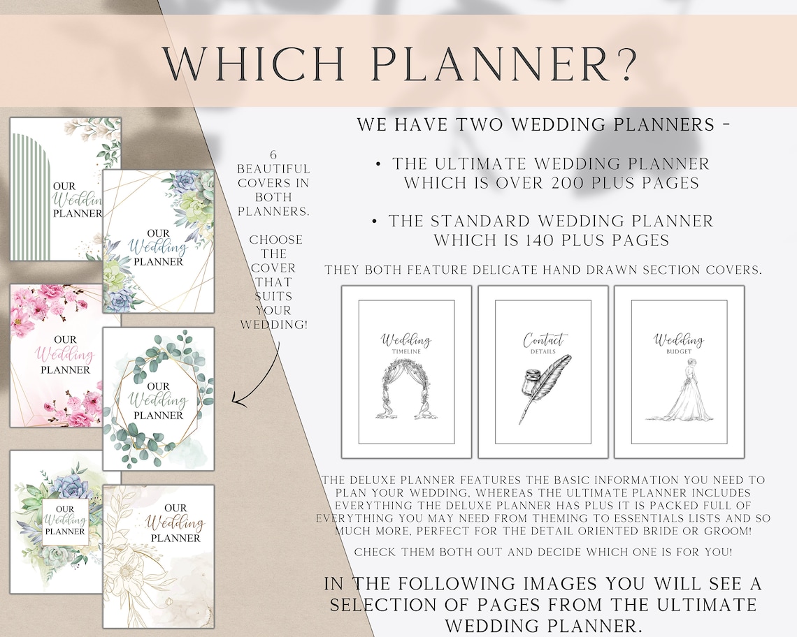 Printable Wedding Planner Bridal Planner Printable Wedding - Etsy