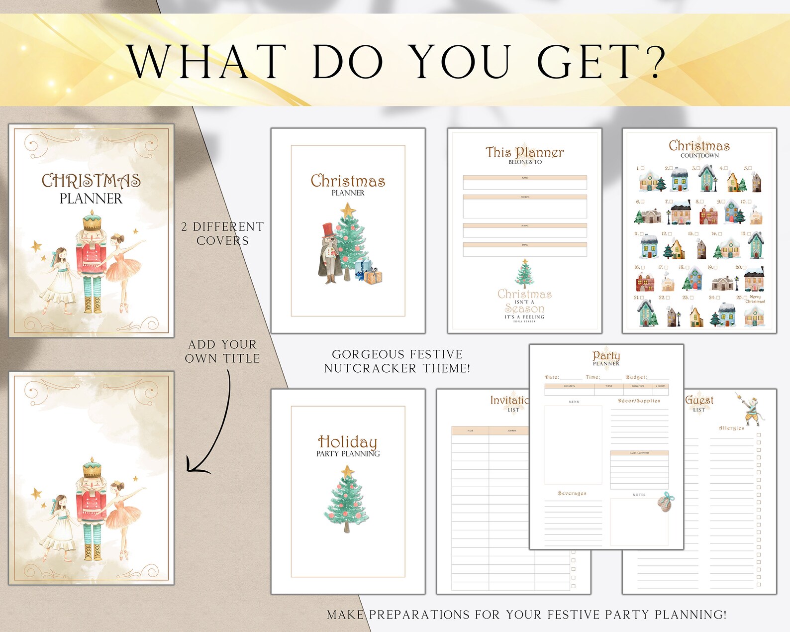 Christmas Planner Printable, the Nutcracker Festive Holiday Season ...