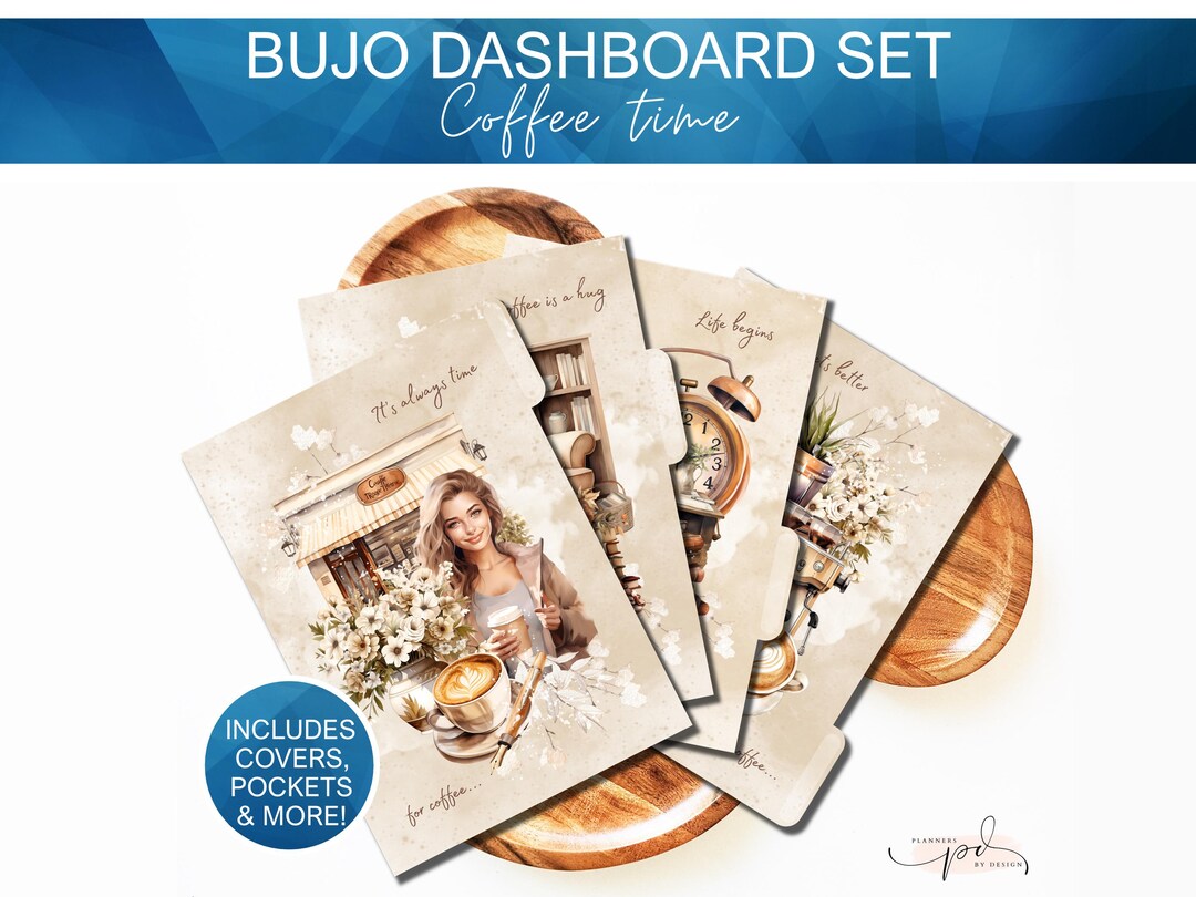 Bullet Journal Printable Dashboard Set, Bujo Front & Back Covers ...